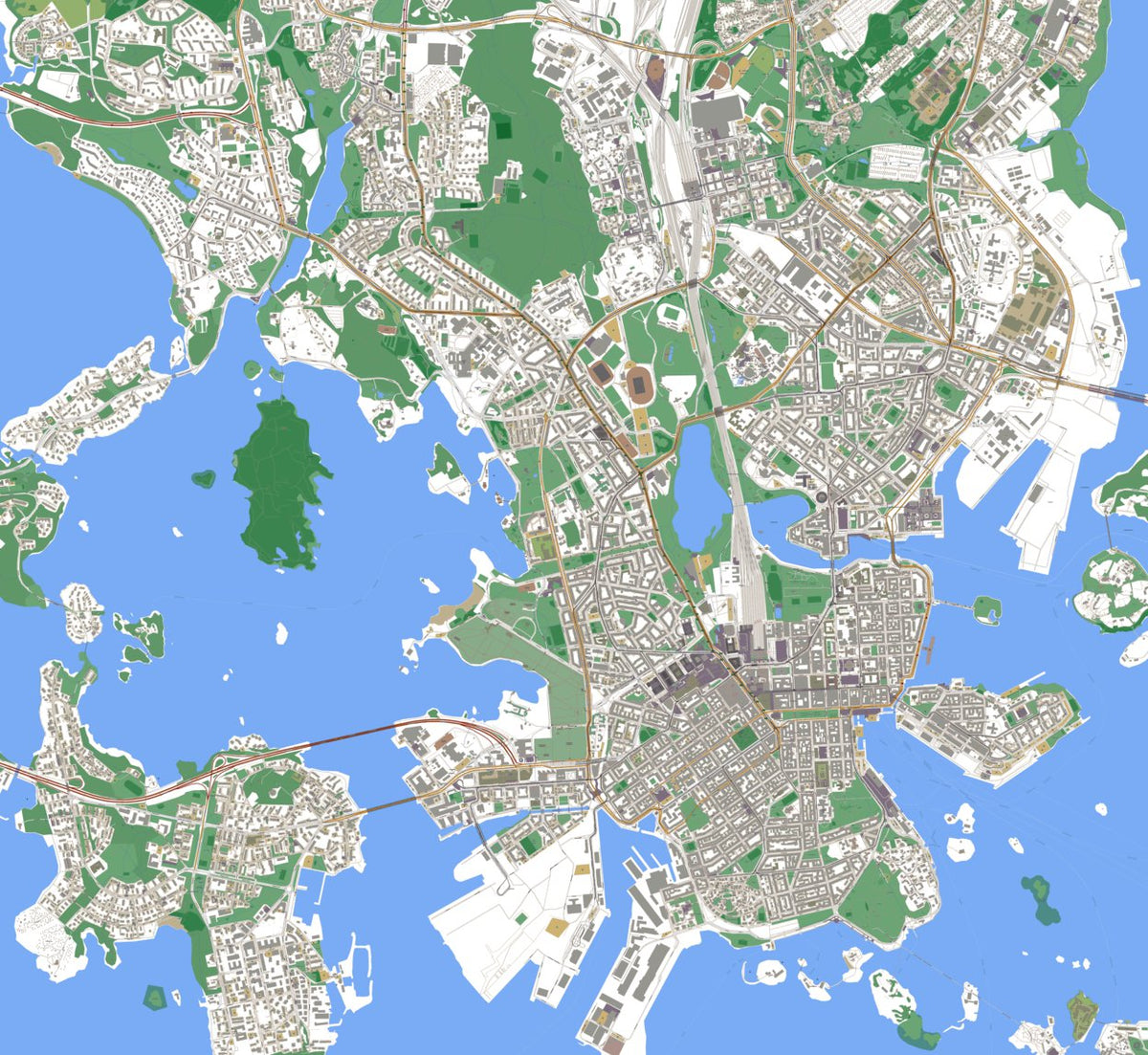 Helsinki, Finland Map by Mojo Map Company | Avenza Maps