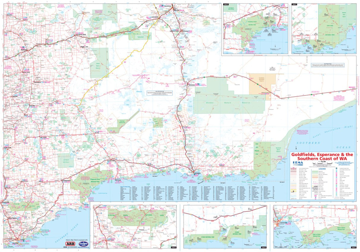 Hema - Goldfields Esperance and the Southern Coast of WA Map by Hema ...