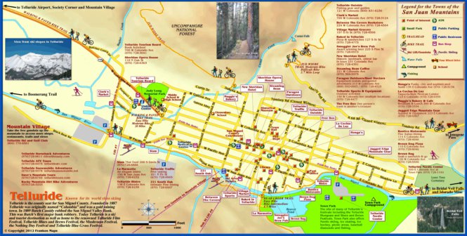 Telluride, Colorado Town Map by Franko Maps Ltd. | Avenza Maps