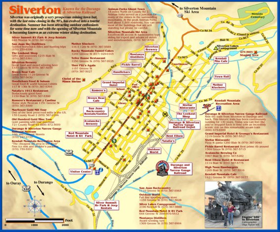 Silverton Colorado Town Map by Franko Maps Ltd. | Avenza Maps