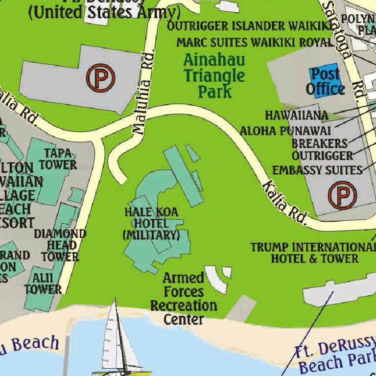Waikiki, Hawaii Map by Franko Maps Ltd. | Avenza Maps