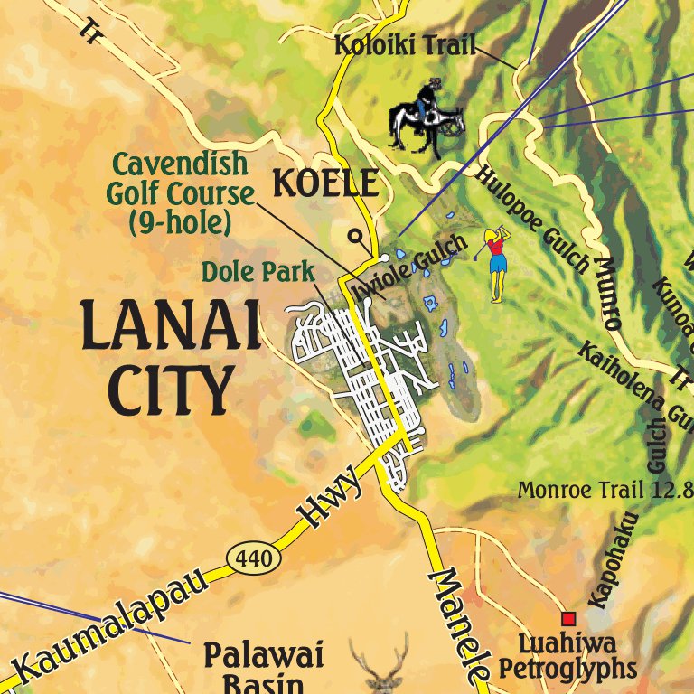 Lanai, Hawaii Map by Franko Maps Ltd. | Avenza Maps