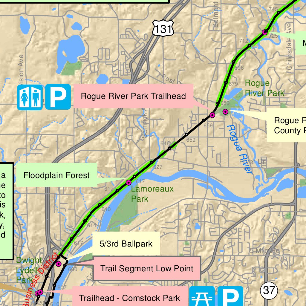 Fred Meijer White Pine Trail - Comstock Park to Howard City Map by West ...
