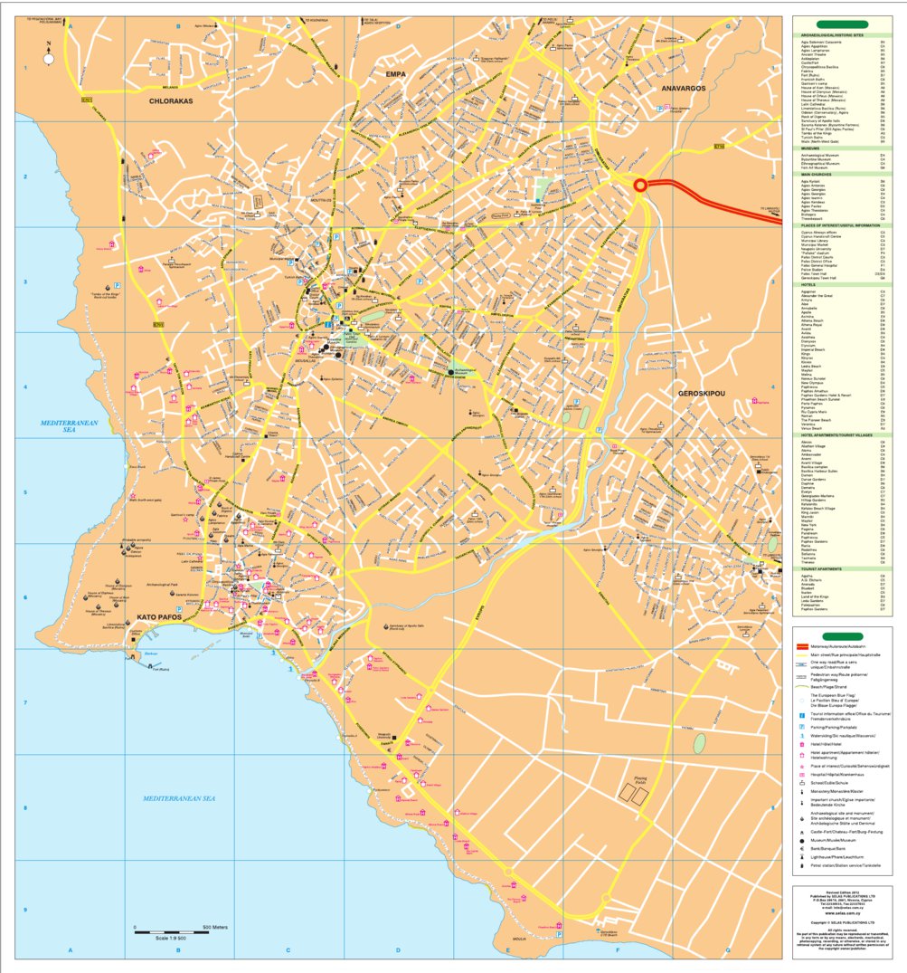 Pafos, Cyprus Map by Selas Publications Ltd | Avenza Maps