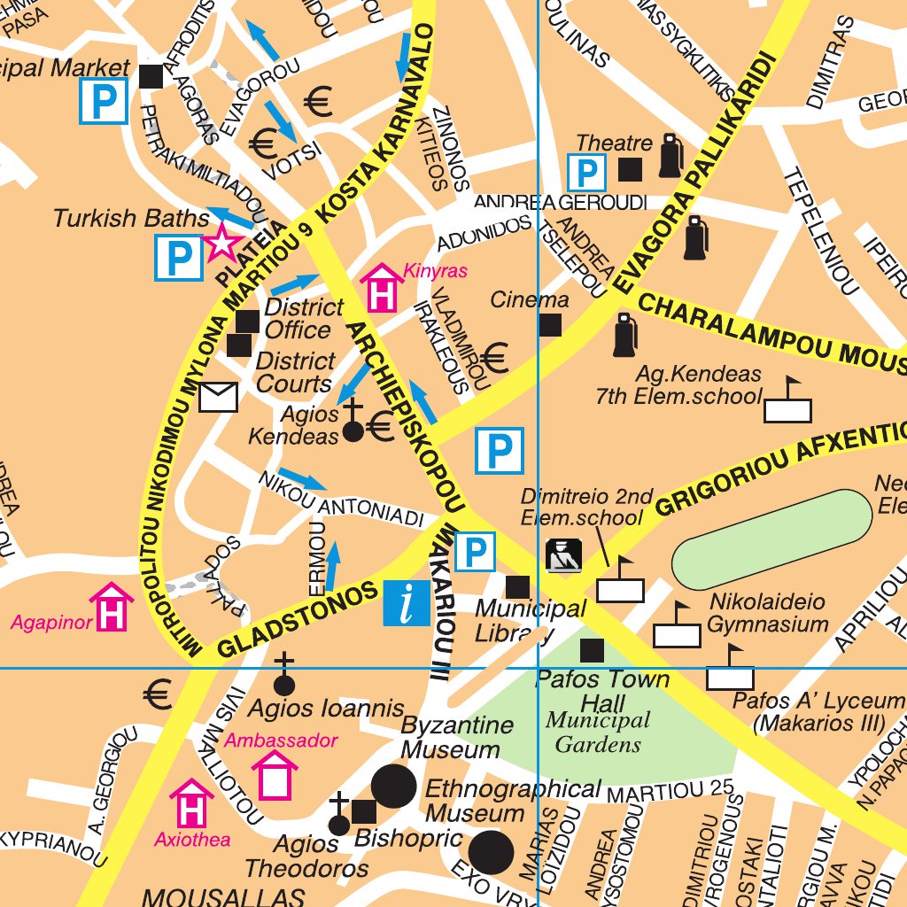 Pafos, Cyprus Map by Selas Publications Ltd | Avenza Maps