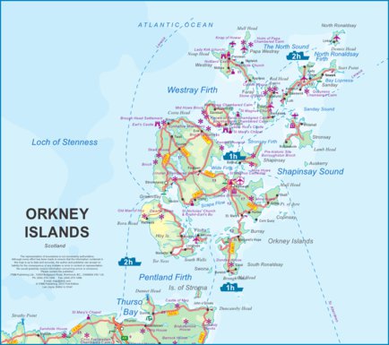 Orkney Islands, Scotland 1:720,000 - ITMB Map by ITMB Publishing Ltd ...