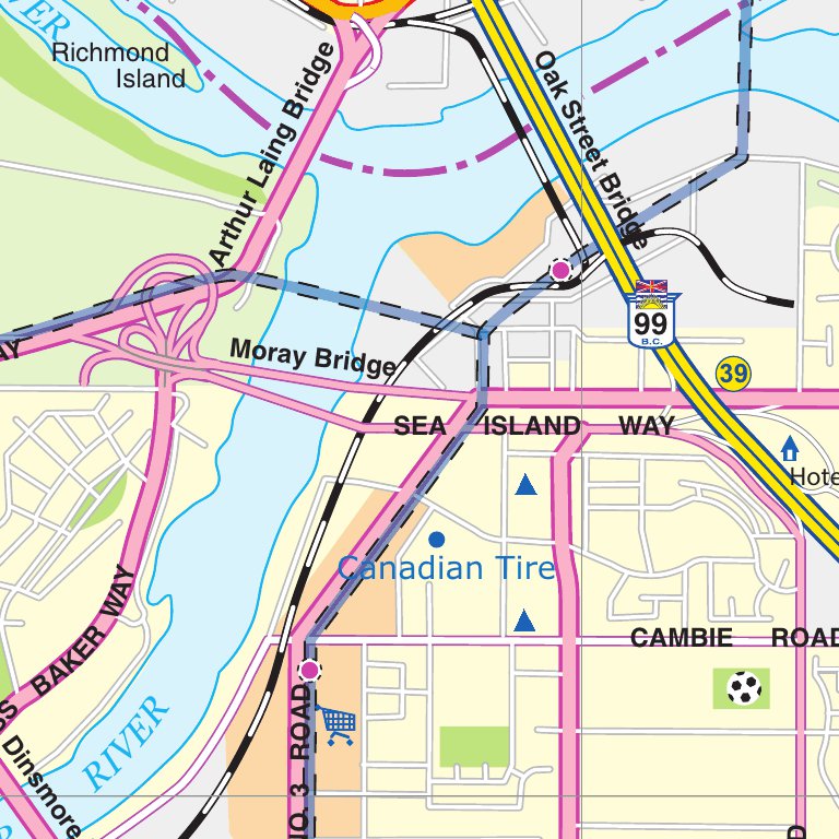 Richmond, British Columbia 1:50,000 - ITMB Map by ITMB Publishing Ltd ...
