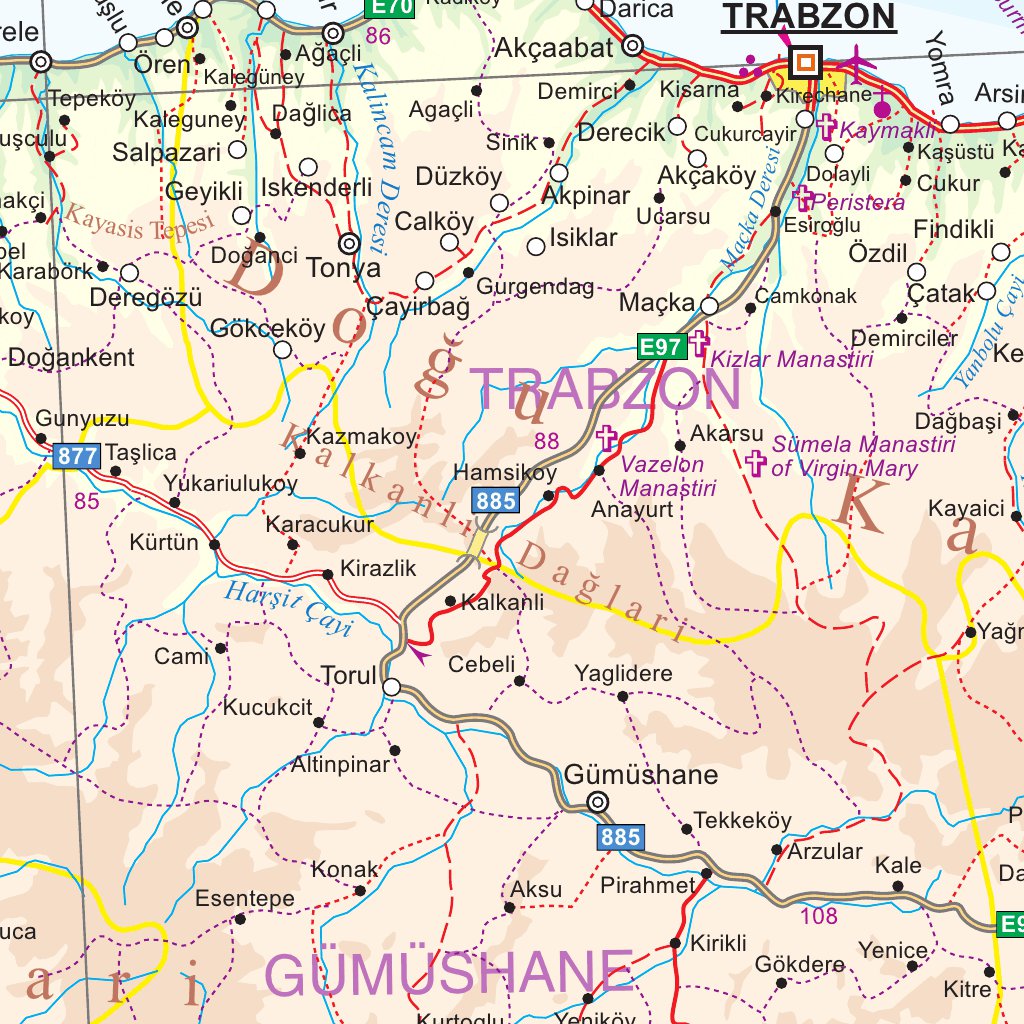 Eastern Anatolia, Turkey - ITMB Map by ITMB Publishing Ltd. | Avenza Maps