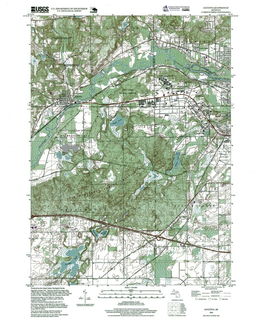 MI-Augusta: Authoritative U.S. Topo 1980 Map by Western Michigan ...