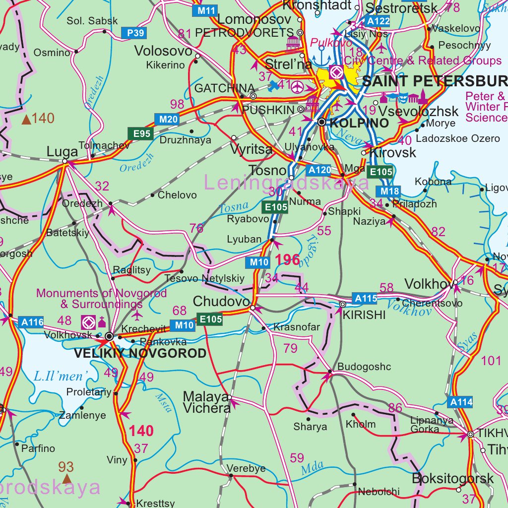 Kaliningrad and Northwest Russia - ITMB Map by ITMB Publishing Ltd ...