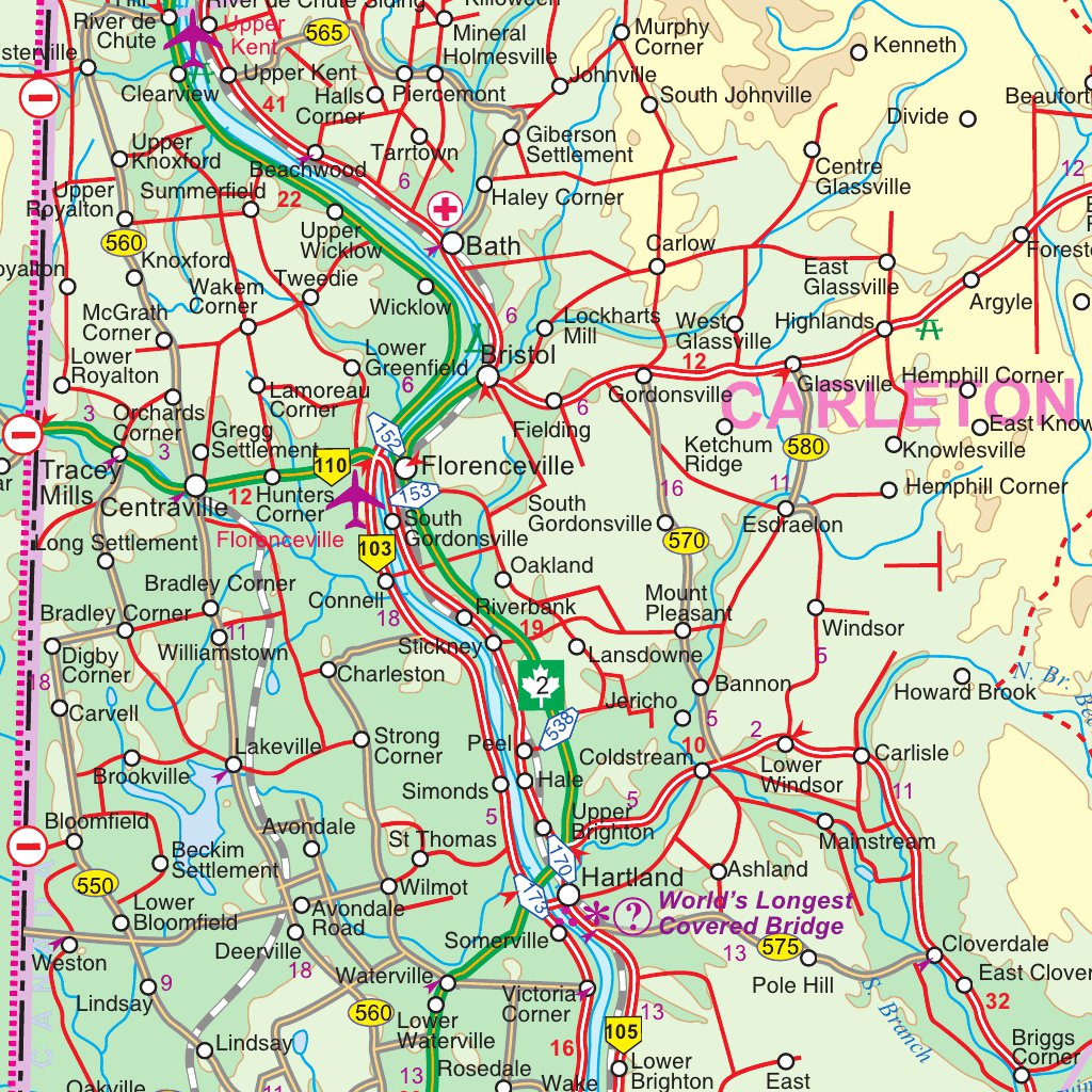 New Brunswick, Canada 1:530,000 - ITMB Map by ITMB Publishing Ltd ...