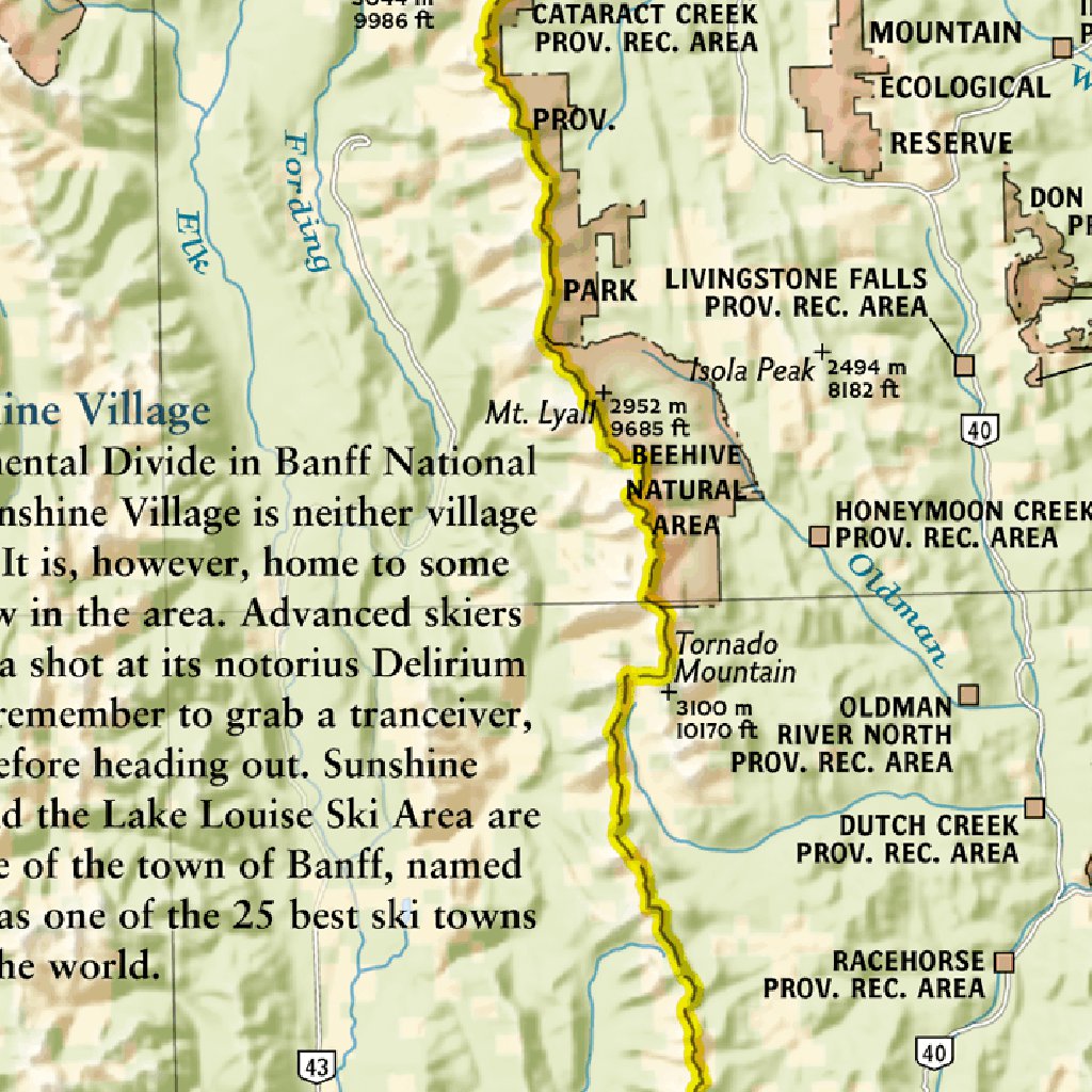 Canadian Rockies Map by National Geographic | Avenza Maps