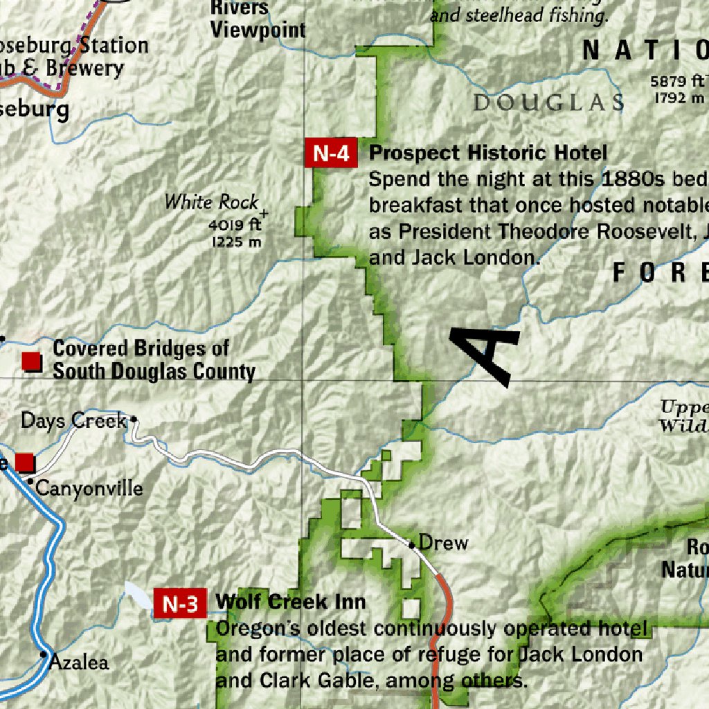 Cascades Map by National Geographic | Avenza Maps