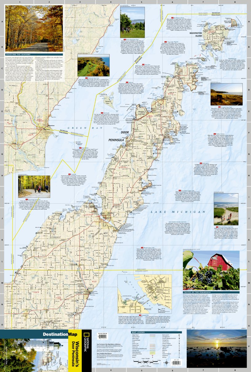 Wisconsin's Door Peninsula Map by National Geographic | Avenza Maps