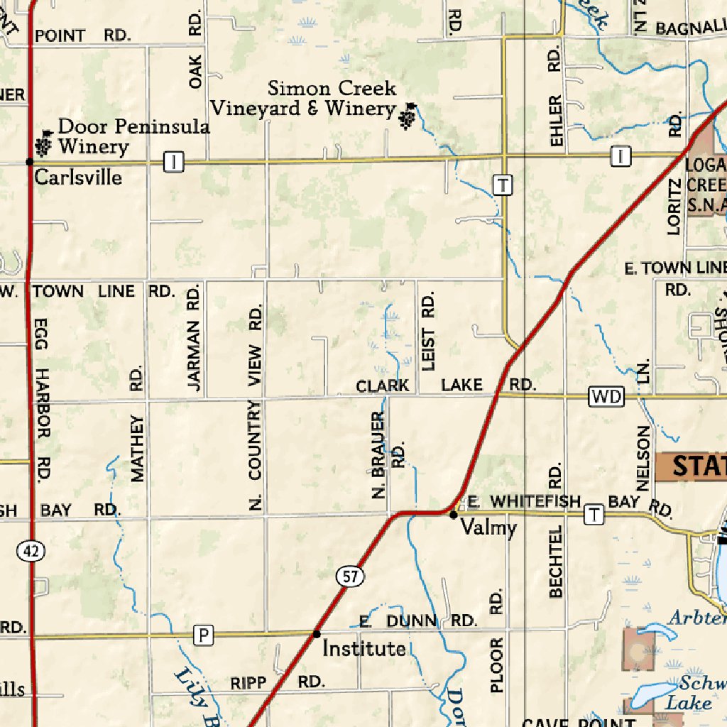 Wisconsin's Door Peninsula Map by National Geographic | Avenza Maps