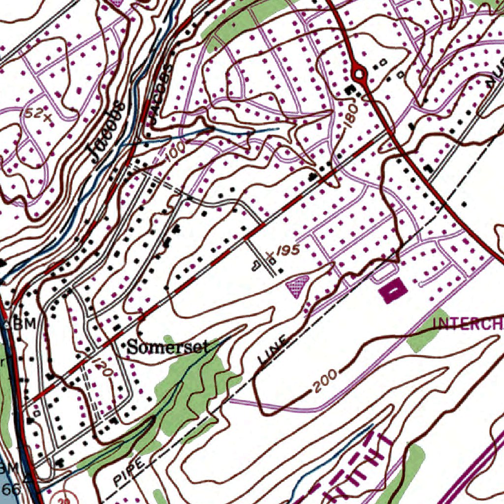 NJ-PA-Pennington: Authoritative US Topos 1954 Map by Western Michigan ...
