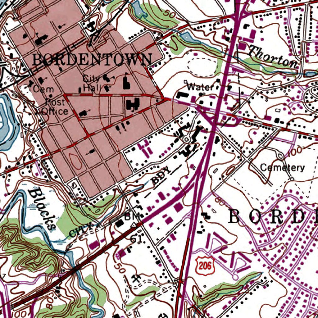 NJ-PA-Trenton East: Authoritative US Topos 1956 Map by Western Michigan ...