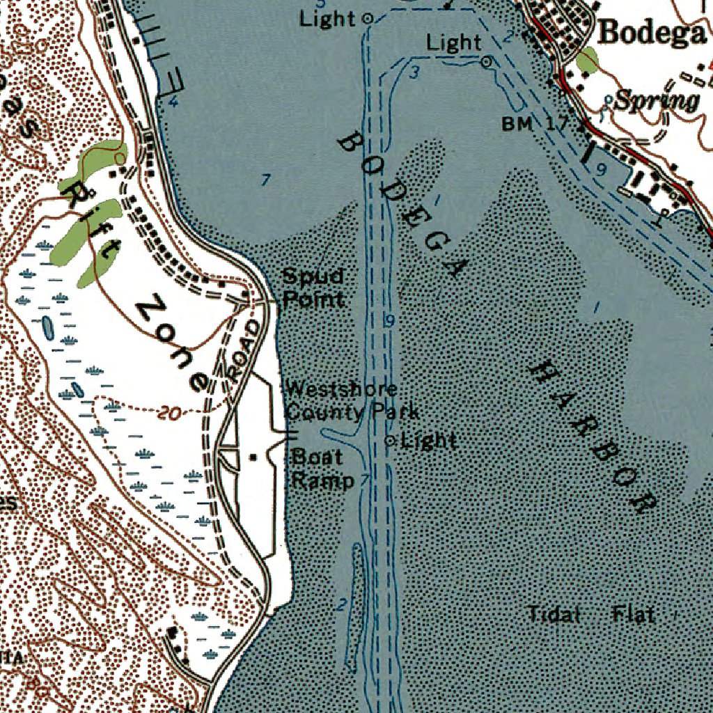 CA-Bodega Head: Authoritative US Topos 1972 Map by Western Michigan ...