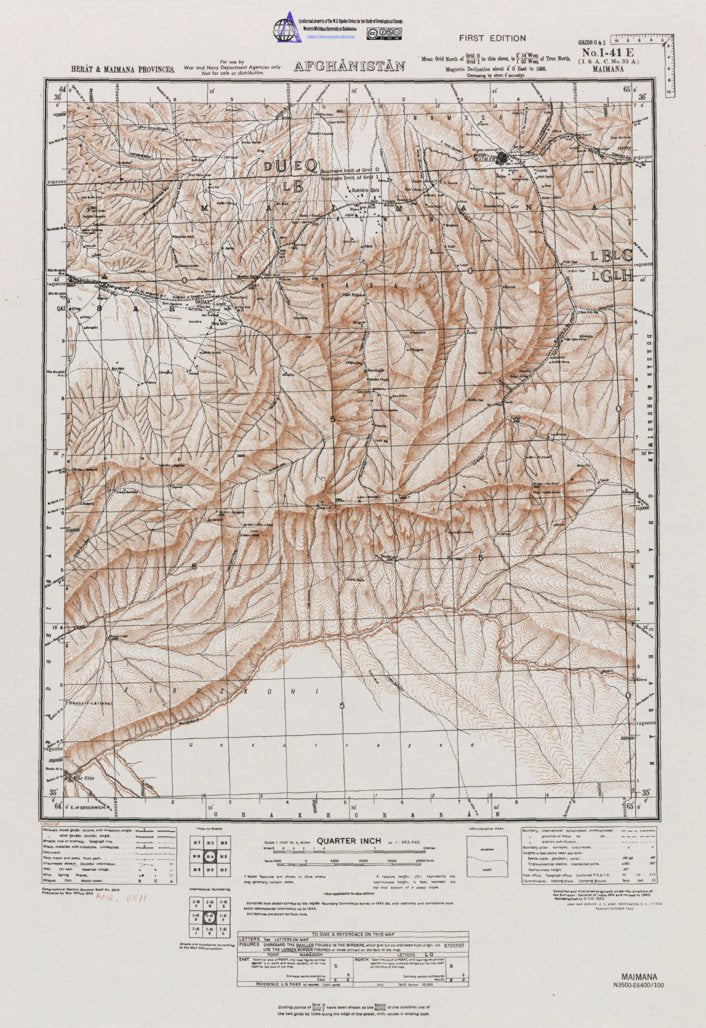 AFGHANISTAN-MAIMANA: I41E Map by Western Michigan University | Avenza Maps