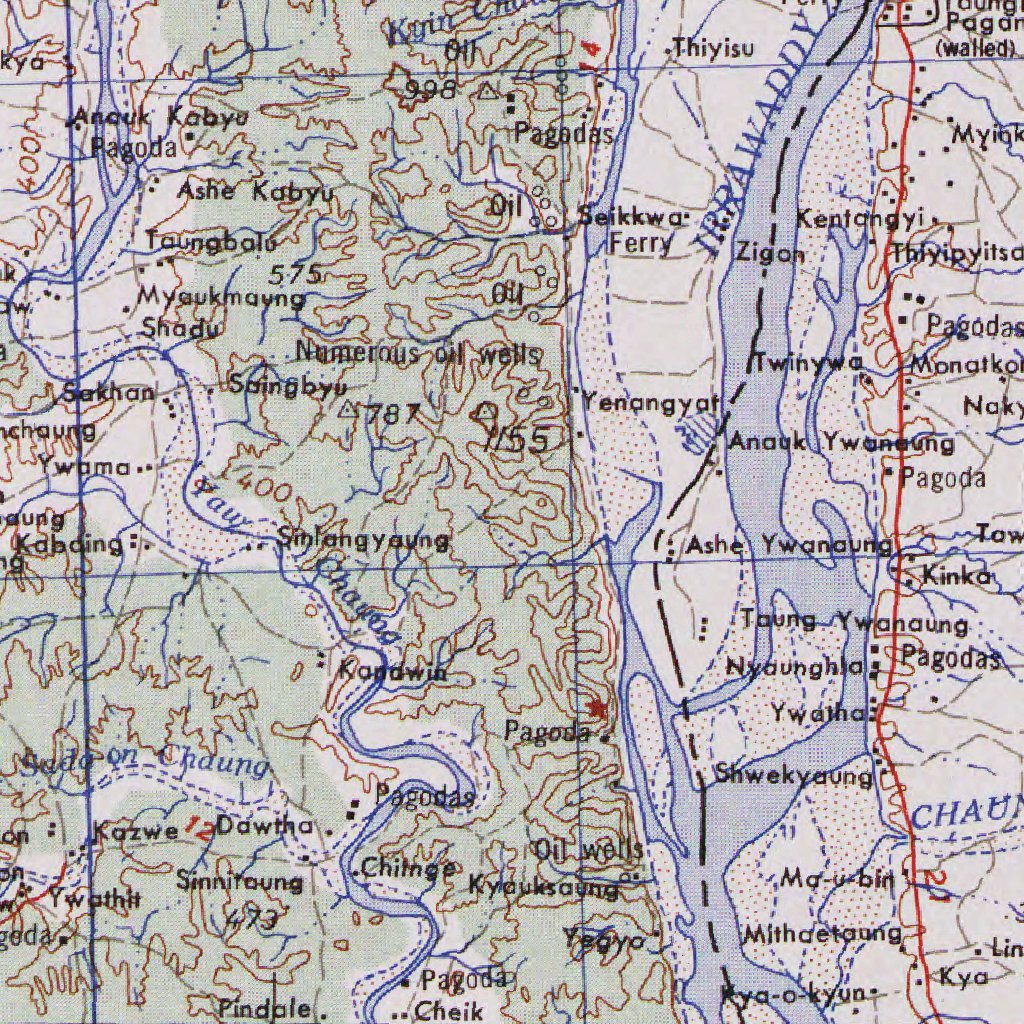 BURMA-MYINGYAN: NF-46-12 Map by Western Michigan University | Avenza Maps