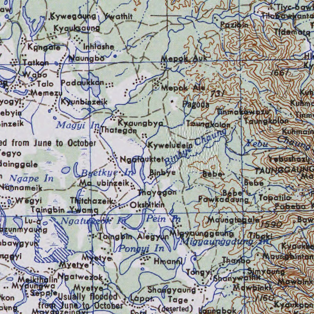 BURMA-TOUNGOO: NE-47-5 Map by Western Michigan University | Avenza Maps