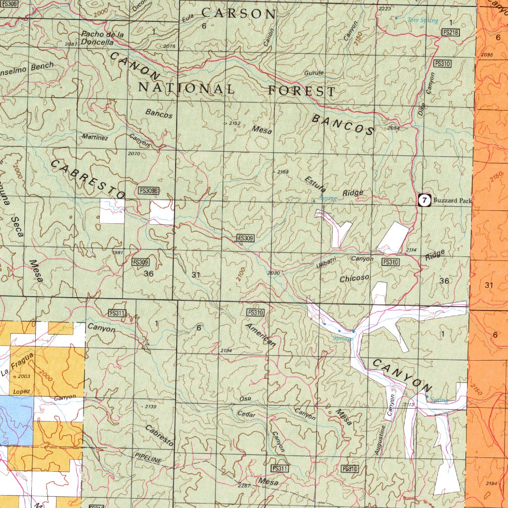 Navajo Reservoir, NM - BLM Surface Mgmt. Map by Digital Data Services ...