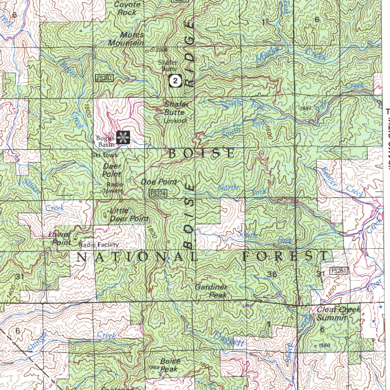 Boise, ID - BLM Surface Mgmt. Map by Digital Data Services, Inc ...