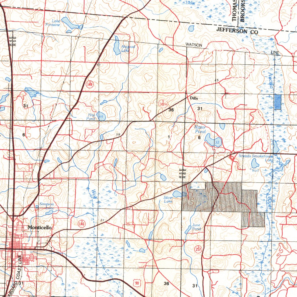 Valdosta, GA - BLM Minerals Mgmt. Map by Digital Data Services, Inc ...