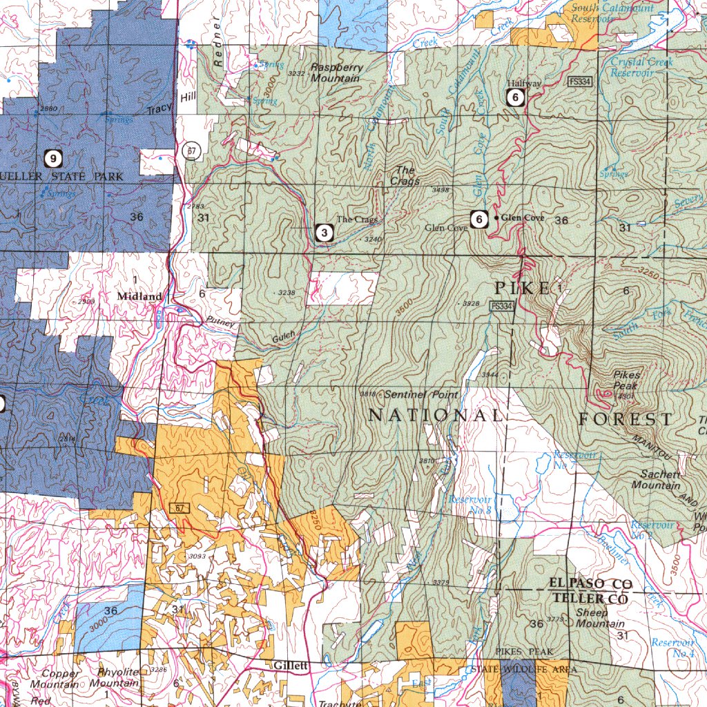Pikes Peak, CO - BLM Surface Mgmt. Map by Digital Data Services, Inc ...