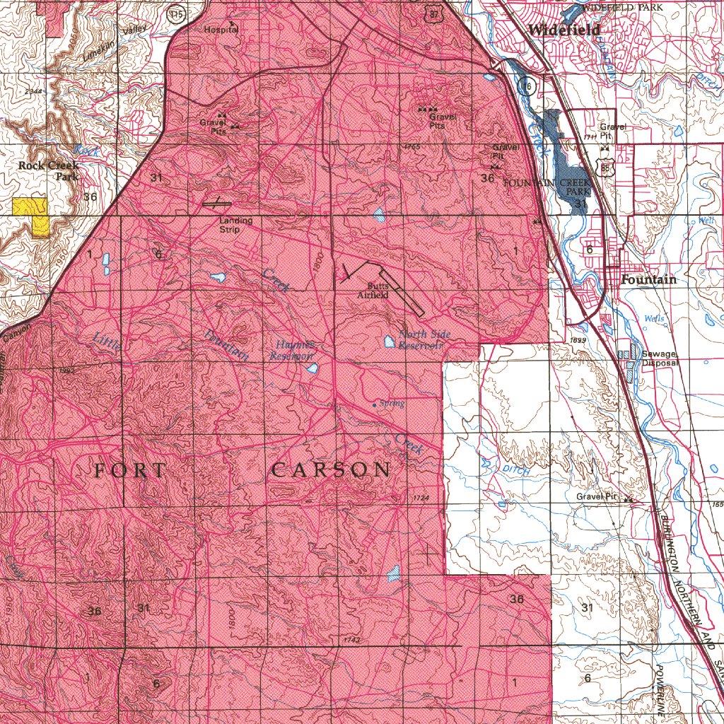 Colorado Springs, CO - BLM Surface Mgmt. Map by Digital Data Services ...