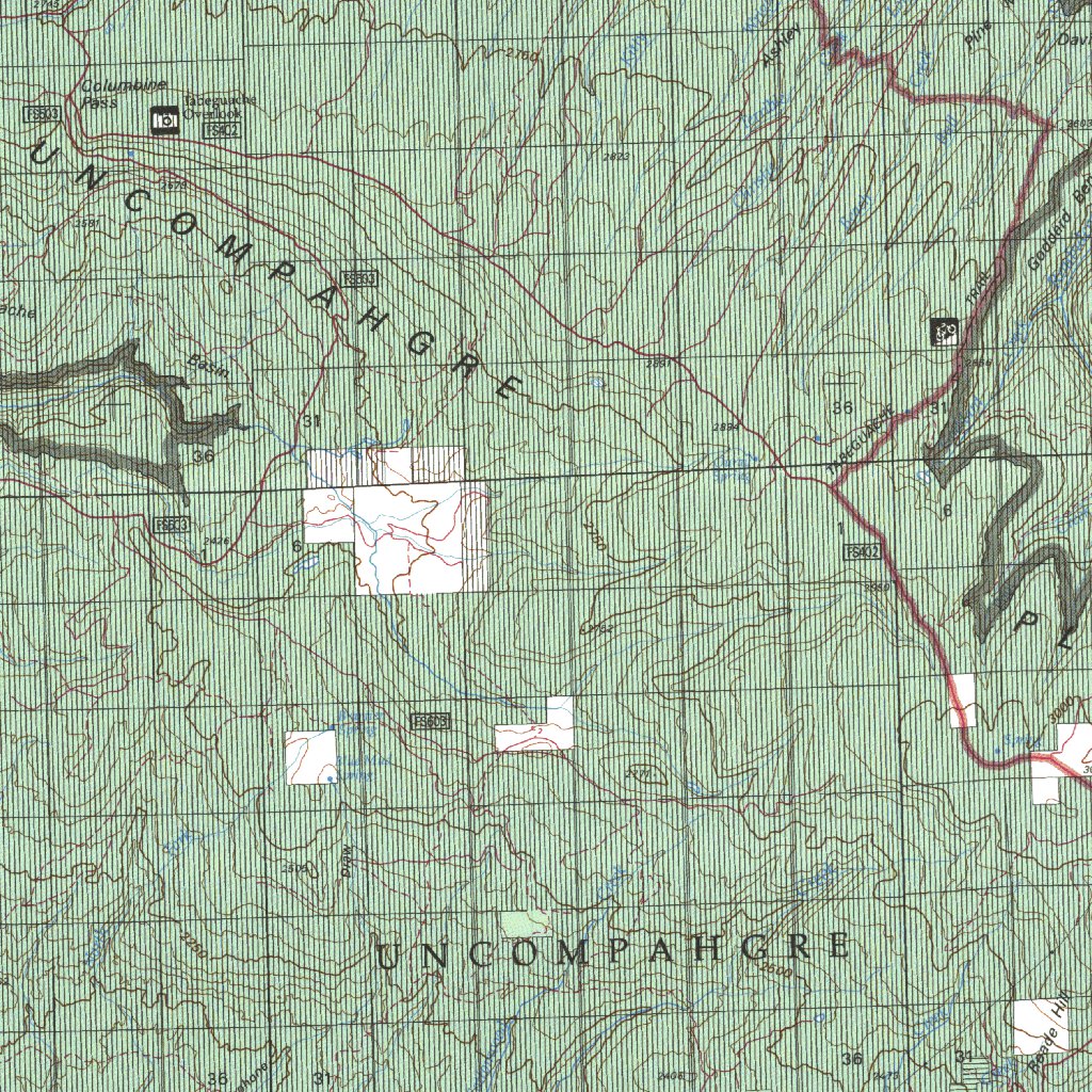 Nucla, CO - BLM Minerals Mgmt. Map by Digital Data Services, Inc ...