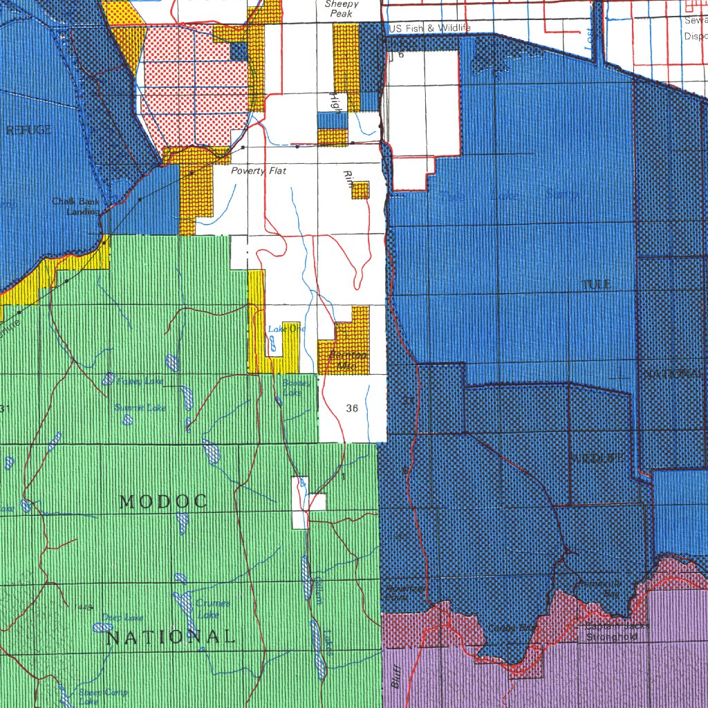 Tulelake, CA - BLM Minerals Mgmt. Map by Digital Data Services, Inc ...