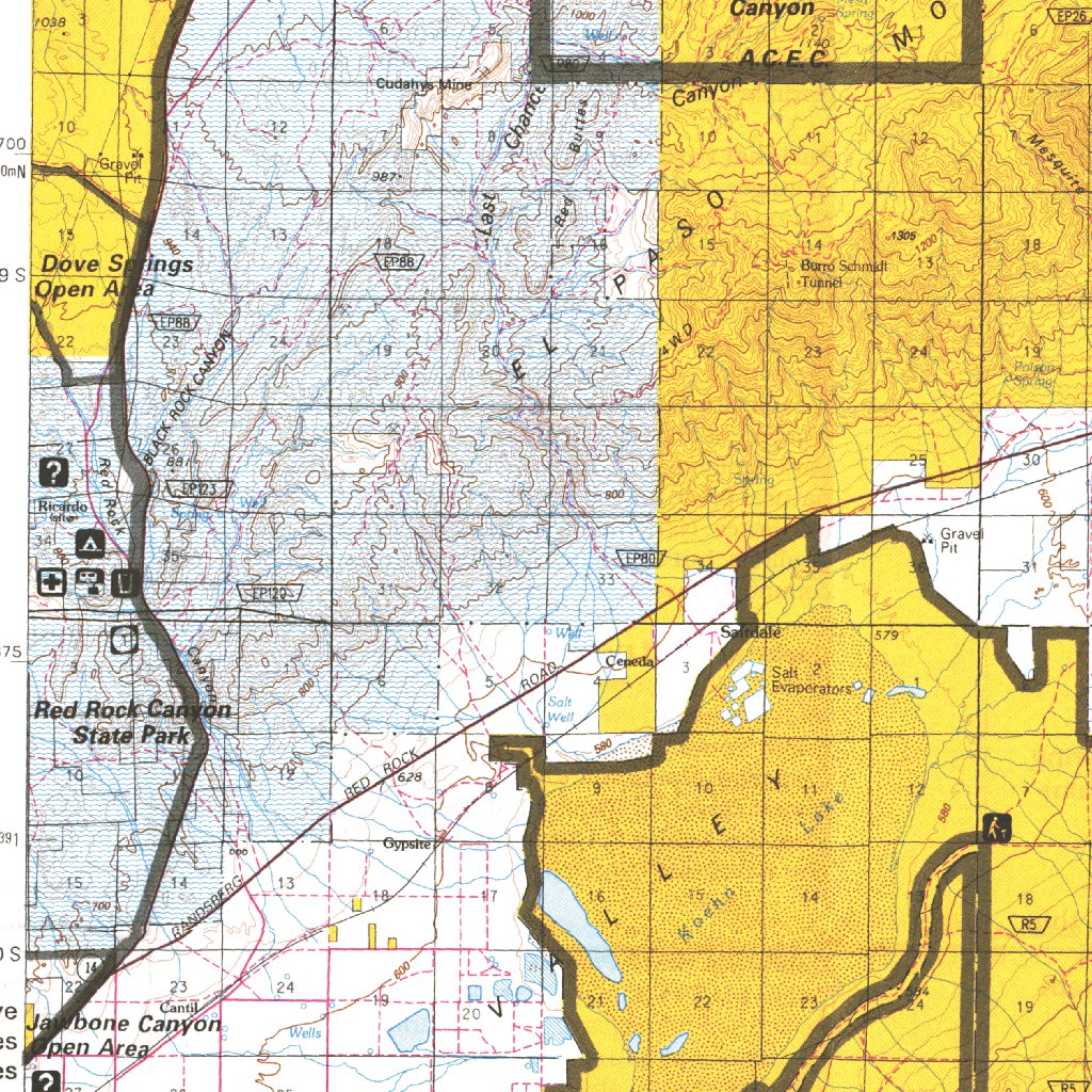 Cuddeback Lake, CA - BLM Surface Mgmt. Map by Digital Data Services ...