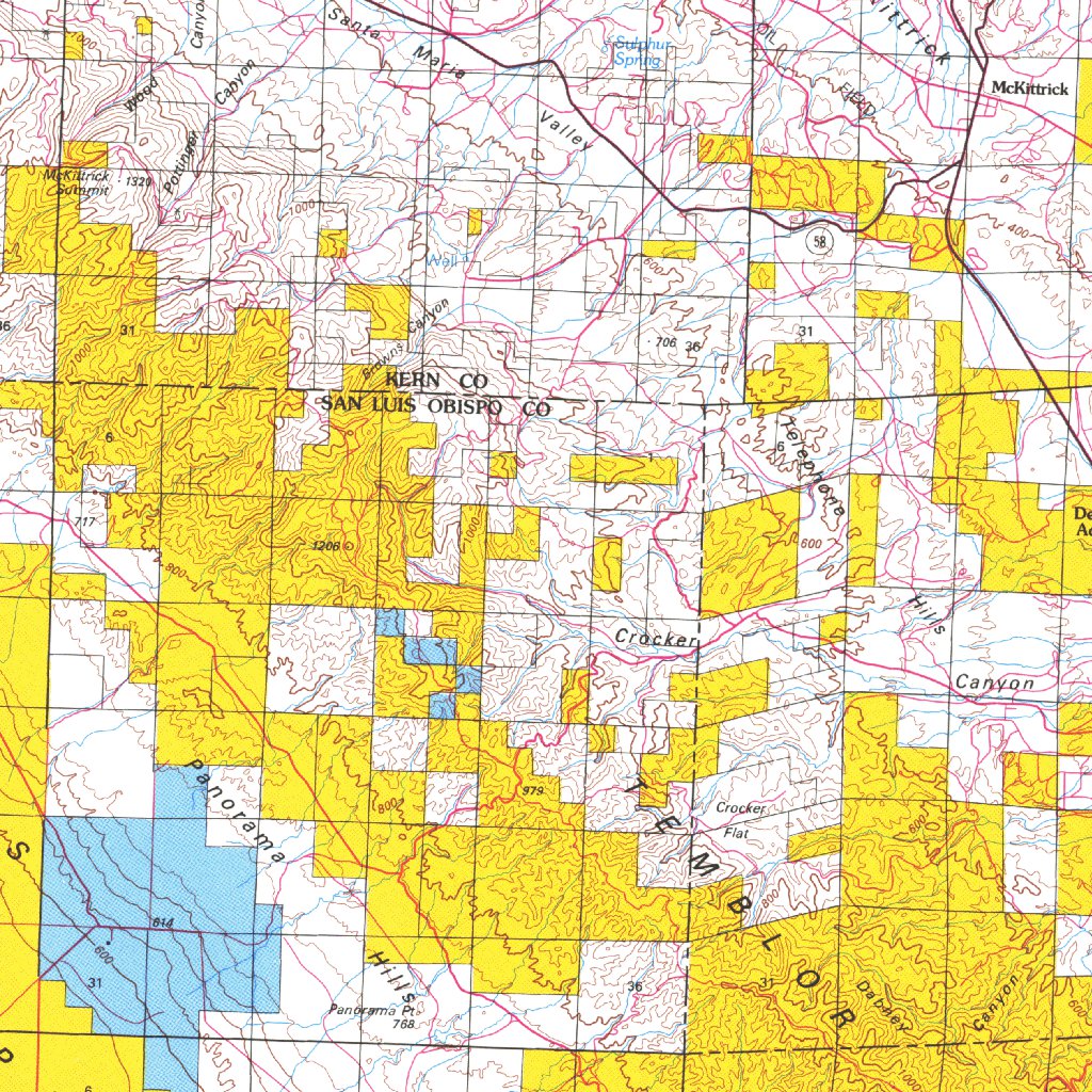 Taft, CA - BLM Surface Mgmt. Map by Digital Data Services, Inc ...