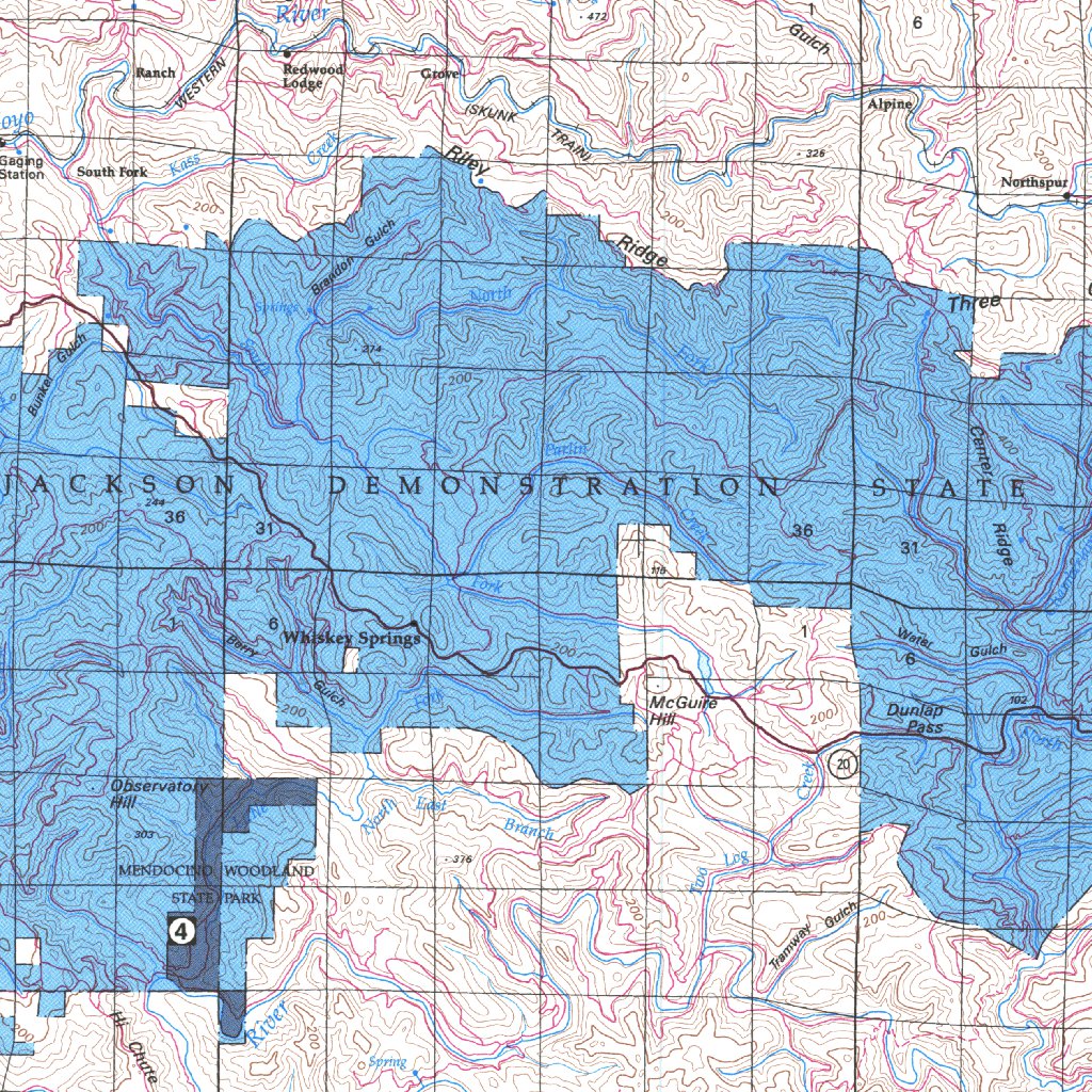 Ukiah, CA - BLM Surface Mgmt. Map by Digital Data Services, Inc ...
