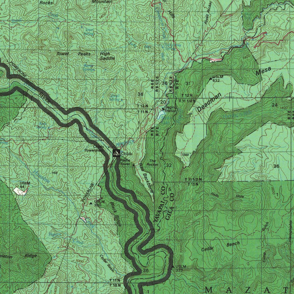 Payson, AZ - BLM Surface Mgmt. Map by Digital Data Services, Inc ...