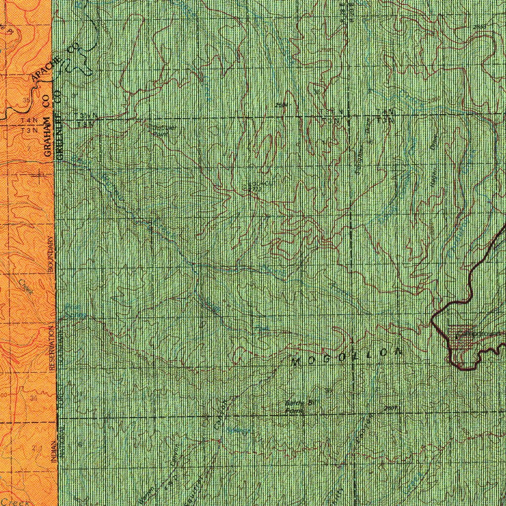 Nutrioso, AZ - BLM Minerals Mgmt. Map by Digital Data Services, Inc ...