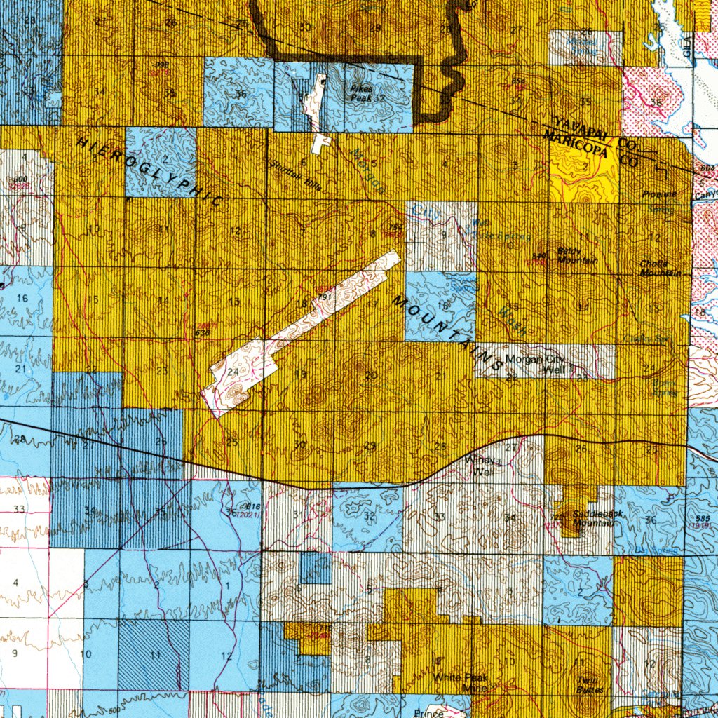Phoenix North, AZ - BLM Minerals Mgmt. Map by Digital Data Services ...