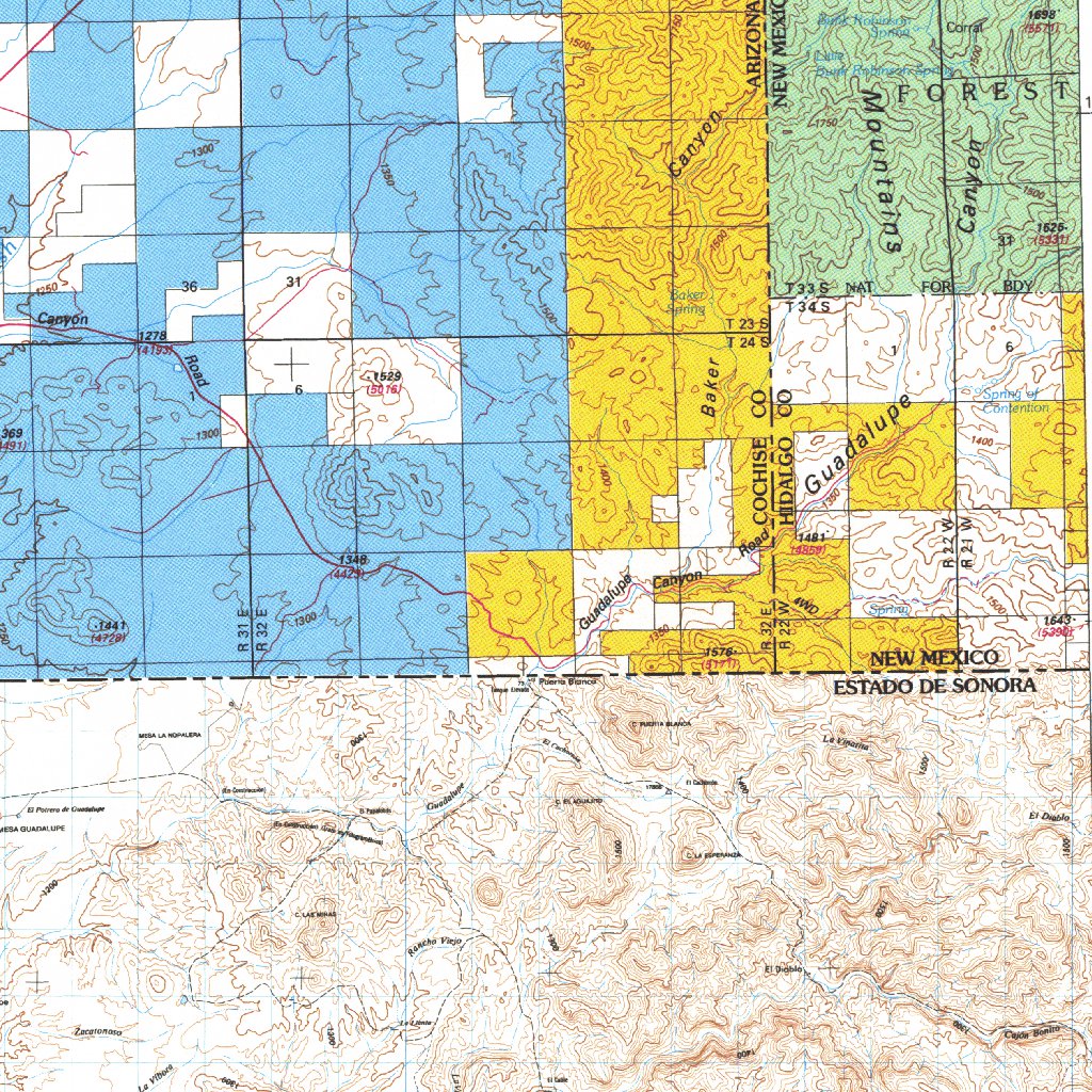 Douglas, AZ - BLM Surface Mgmt. Map by Digital Data Services, Inc ...
