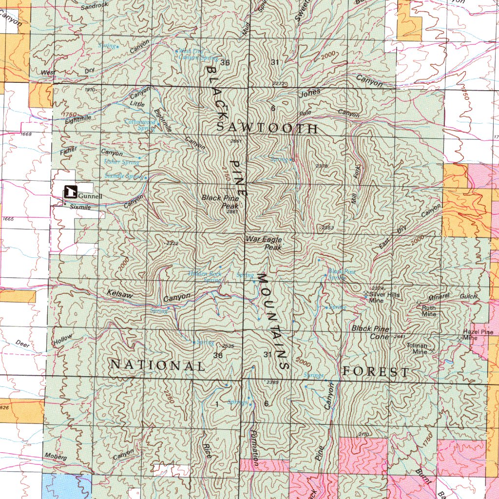 Oakley, ID - BLM Surface Mgmt. Map by Digital Data Services, Inc ...