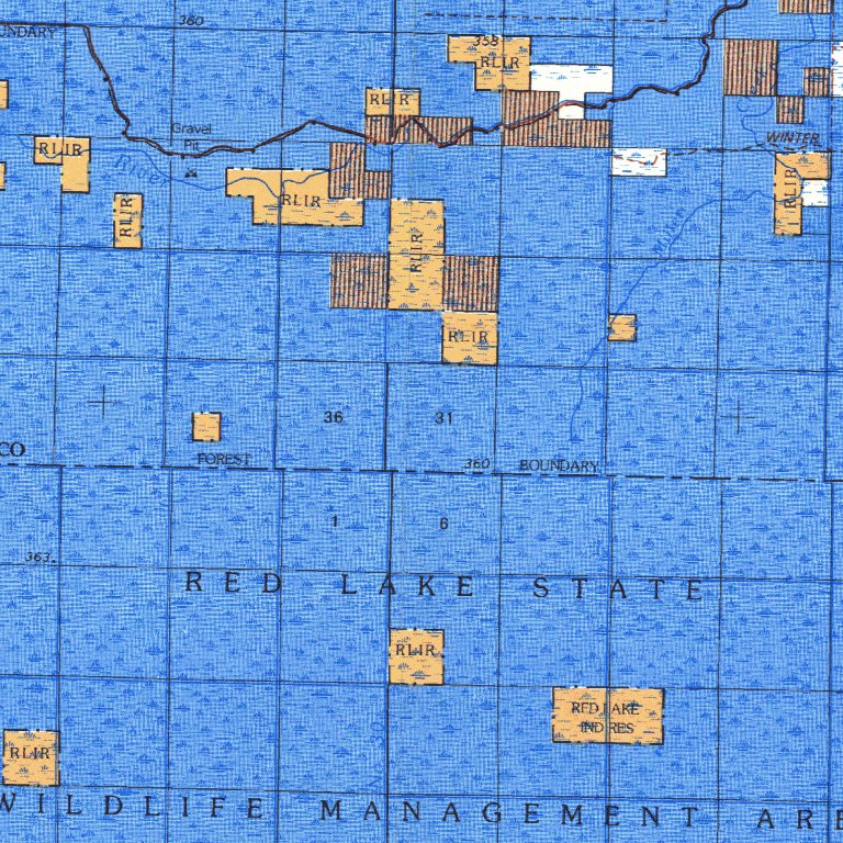 Upper Red Lake, MN - BLM Minerals Mgmt. Map by Digital Data Services ...