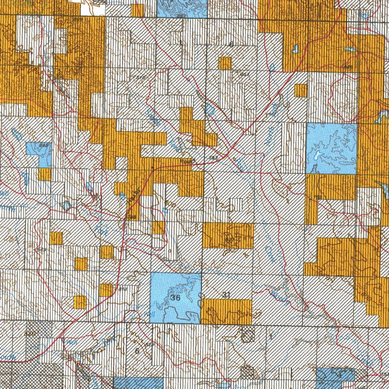 Fort Peck Lake East, MT - BLM Minerals Mgmt. Map by Digital Data ...