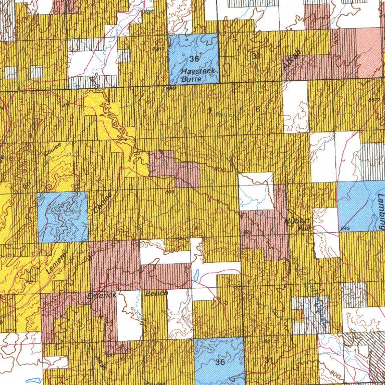 Harlem, MT - BLM Minerals Mgmt. Map by Digital Data Services, Inc ...