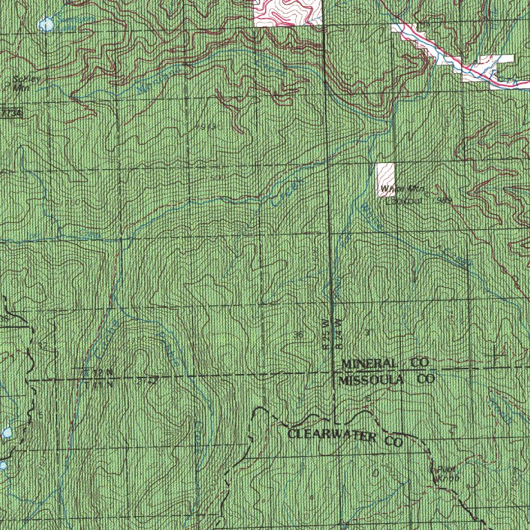 Missoula West, MT - BLM Minerals Mgmt. Map by Digital Data Services ...