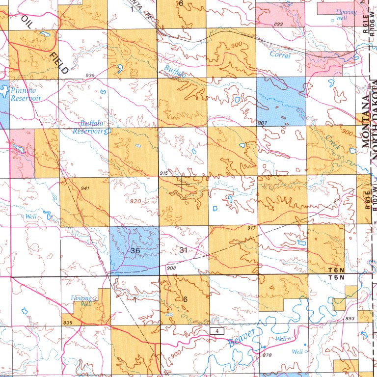 Baker, MT - BLM Surface Mgmt. Map by Digital Data Services, Inc ...