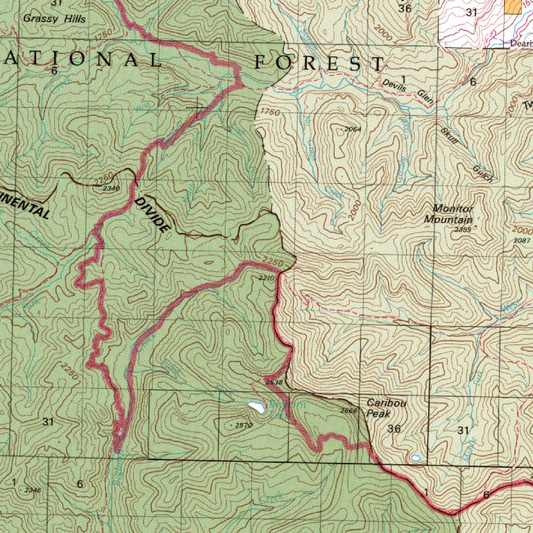Dearborn River, MT - BLM Surface Mgmt. Map by Digital Data Services ...