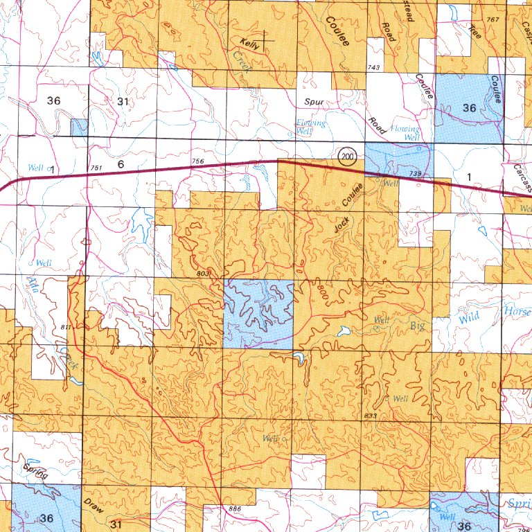 Jordan, MT - BLM Surface Mgmt. Map by Digital Data Services, Inc ...