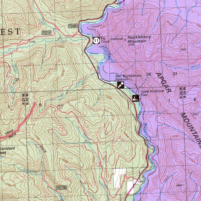 Whitefish Range, MT - BLM Surface Mgmt. Map by Digital Data Services ...
