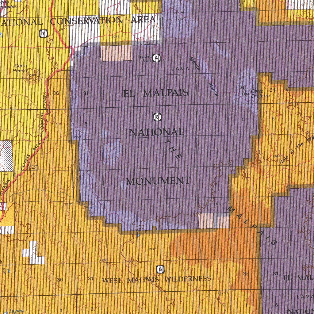 Fence Lake, NM - BLM Minerals Mgmt. Map by Digital Data Services, Inc ...