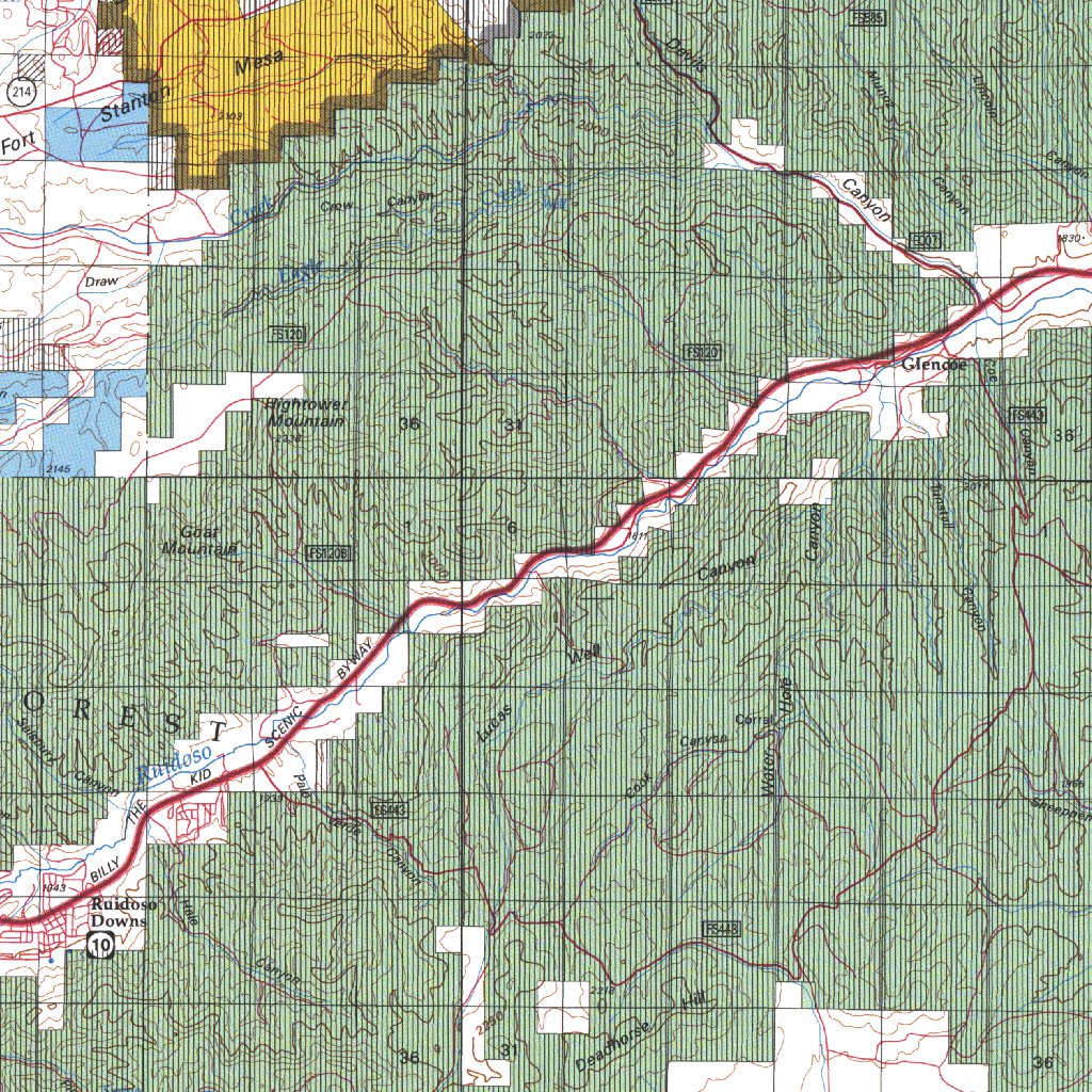 Ruidoso, NM - BLM Minerals Mgmt. Map by Digital Data Services, Inc ...